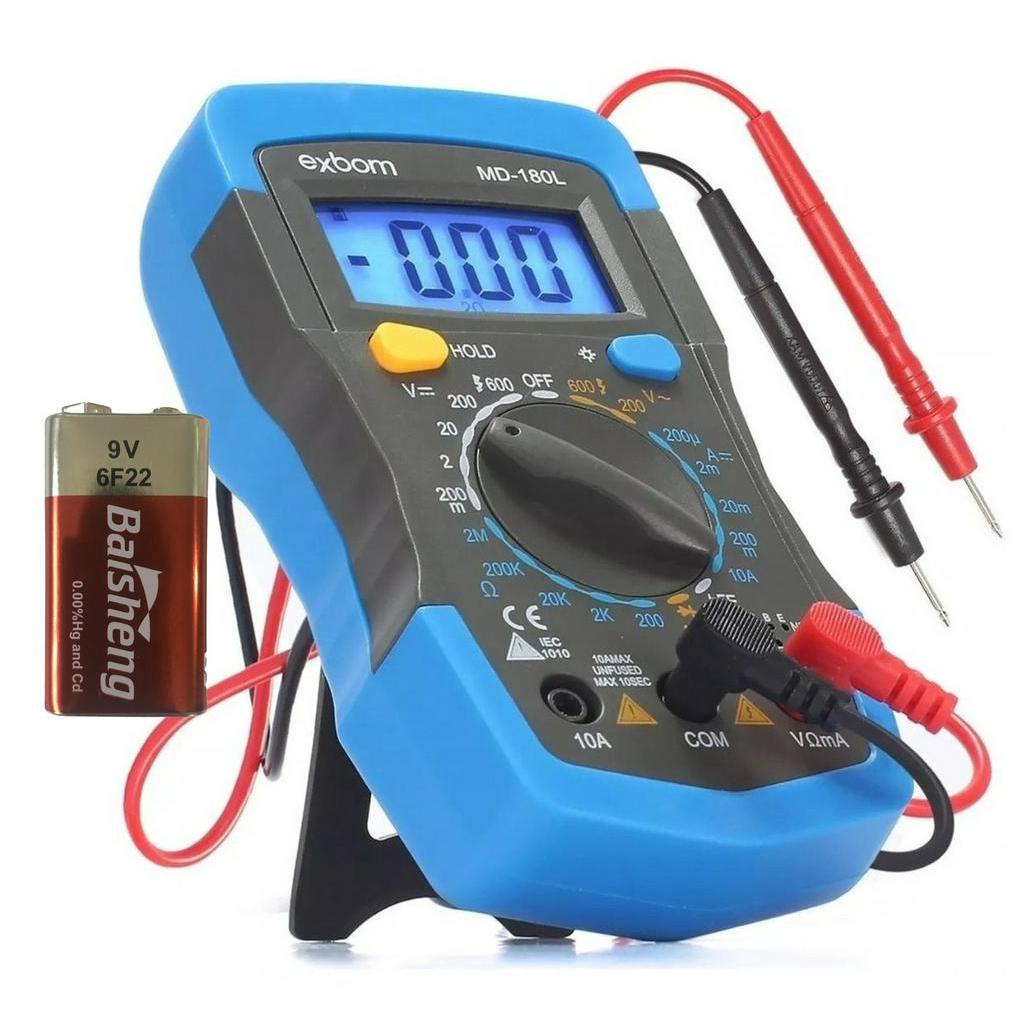 Multimetro Digital Profissional Portatil Multi teste com ponteira e BIP ...