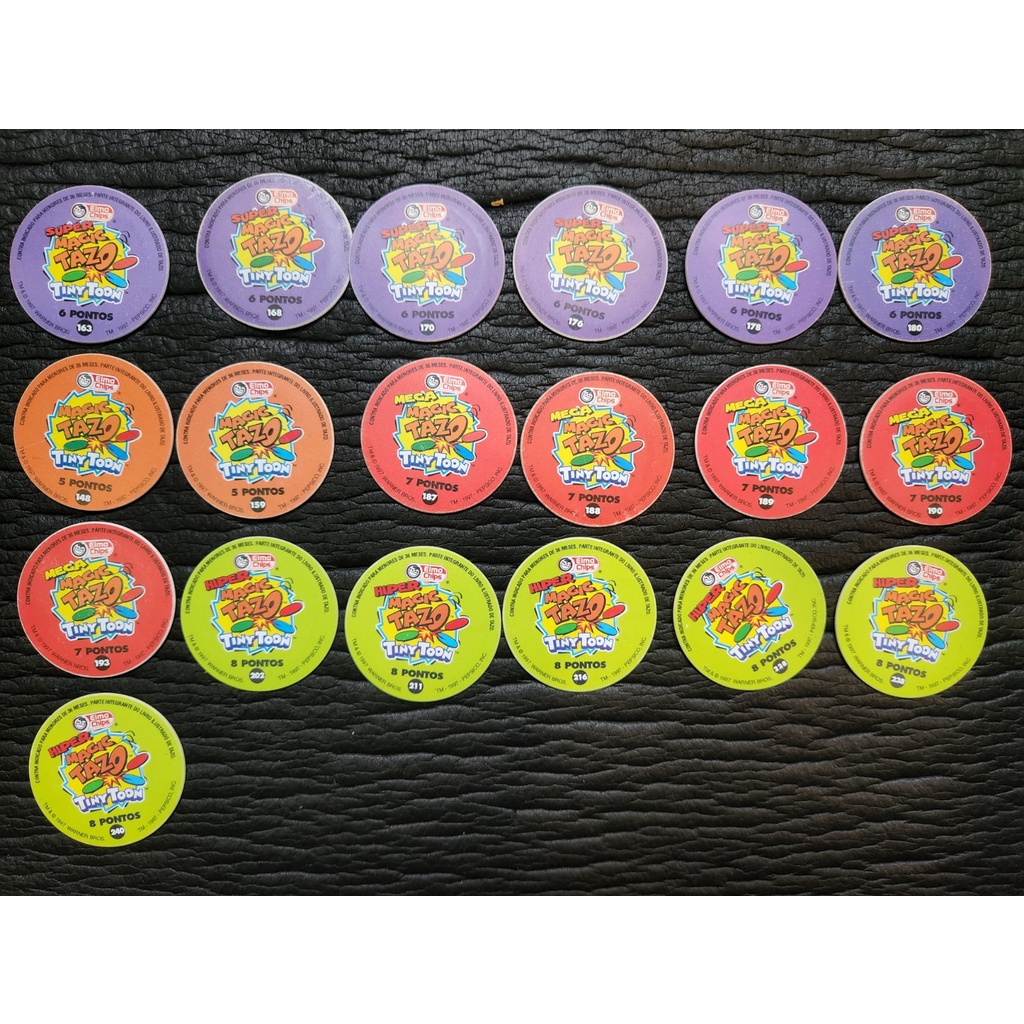 Tazos Antigos (Pack de 4 unidades) | Shopee Brasil