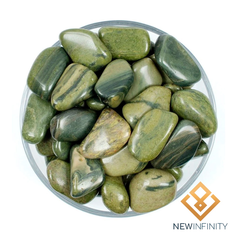 Pedra rolada de Jaspe Verde 2cmCristal natural Força e Harmonia ...