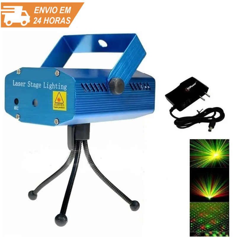 Mini Laser Led Projetor Raio Holografico Dj Festa Balada Luzes | Shopee ...