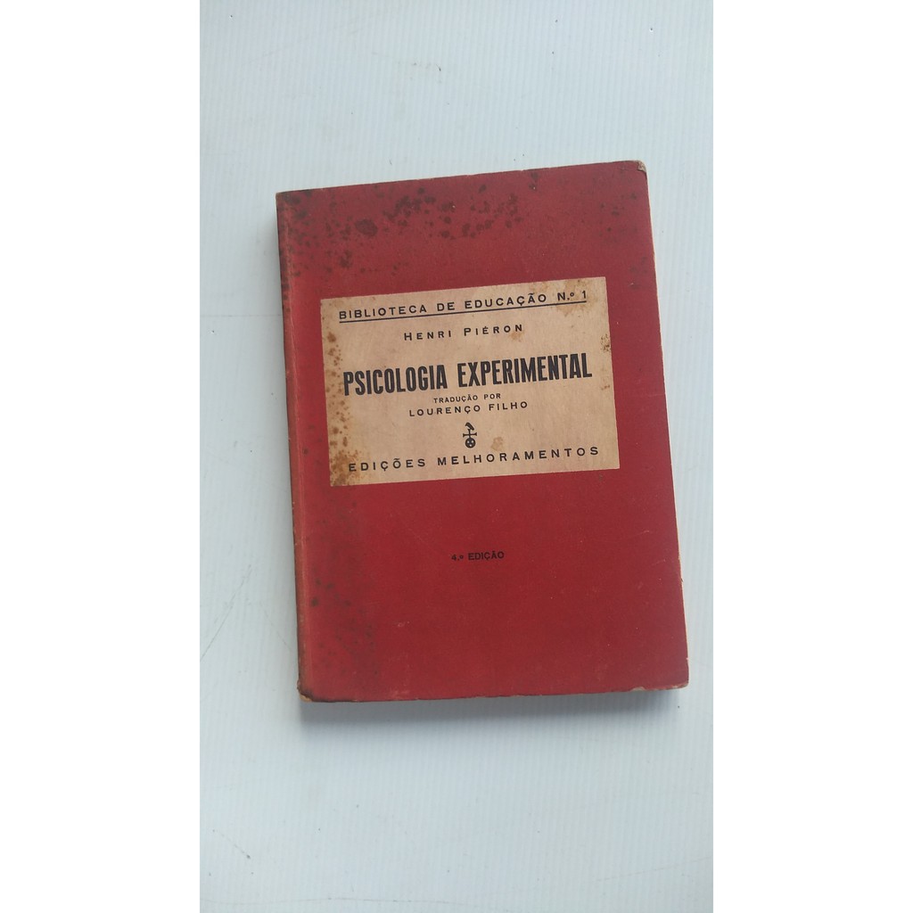 Livro - Psicologia Experimental - Henri Pieron | Shopee Brasil