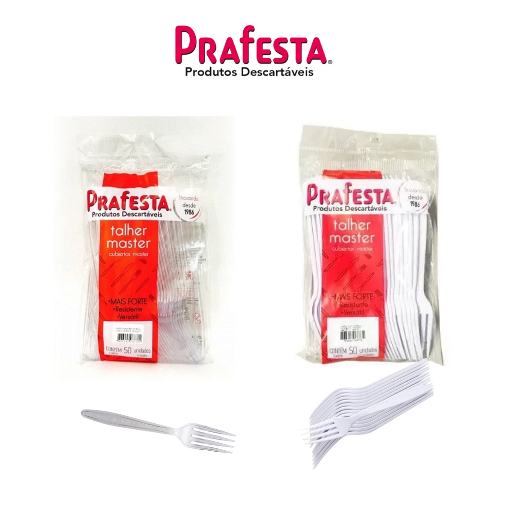 Garfo Master C/50 unidades Prafesta | Shopee Brasil