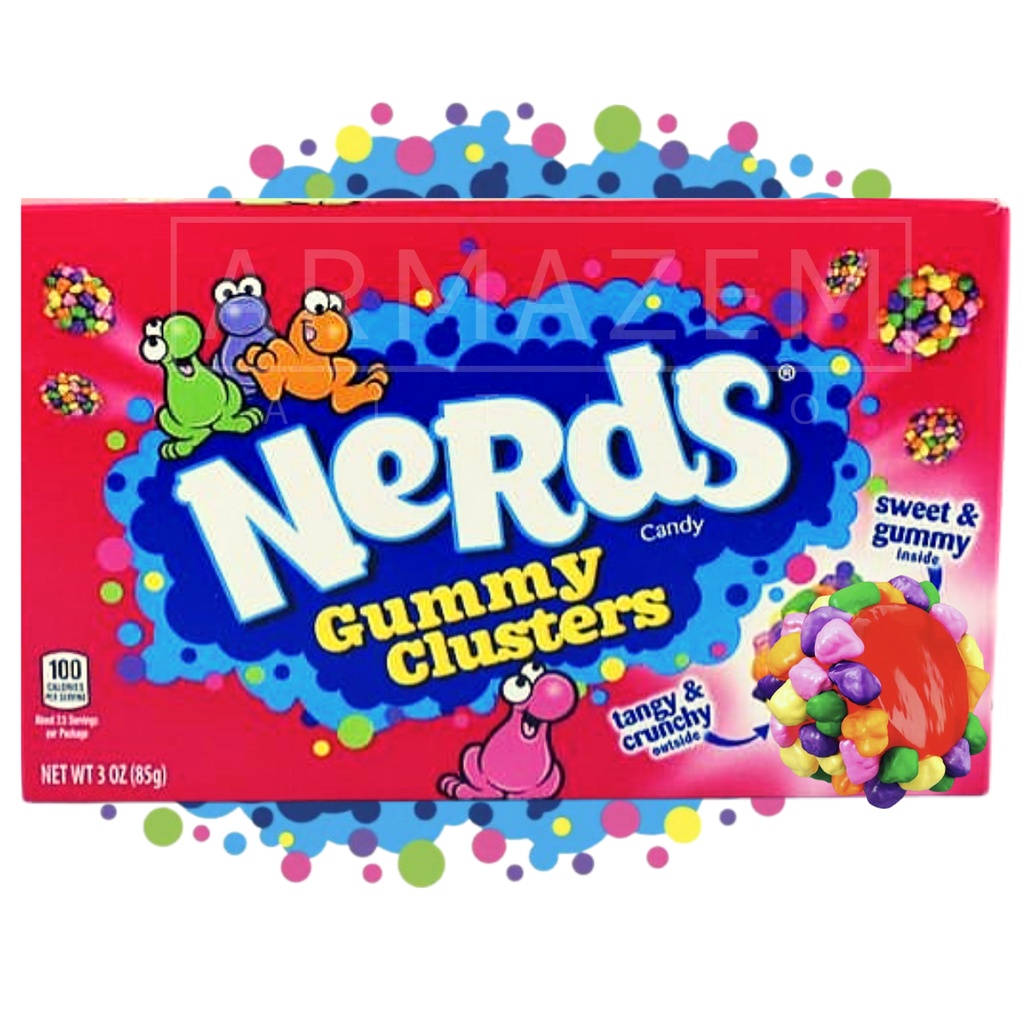 Balas Nerds Gummy Clusters Mini Gomas Coberto Nerds Rainbow | Shopee Brasil