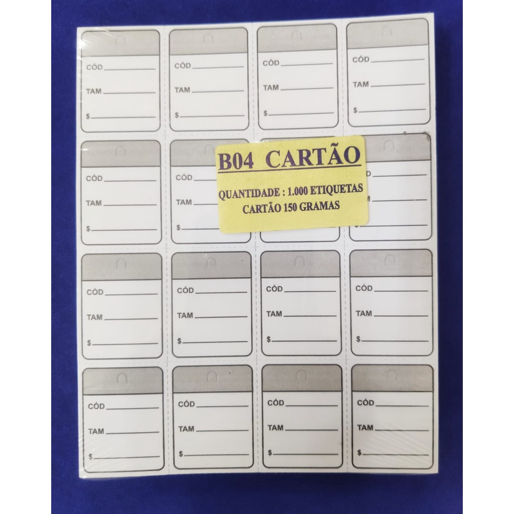 Etiqueta Tag B04 Para Usar Com Trava Anel, fix pin e Pinos 1000 unidades (M&L) | Shopee Brasil