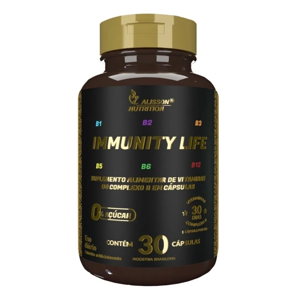 Vitamina Complexo B 30cáp B1 B2 B3 B5 B6 B9 B12 Ácido Fólico Shopee