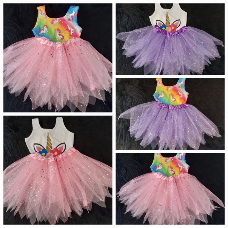 kit fantasia infantil unicornio com saia de tule tutu body bore suplex ...