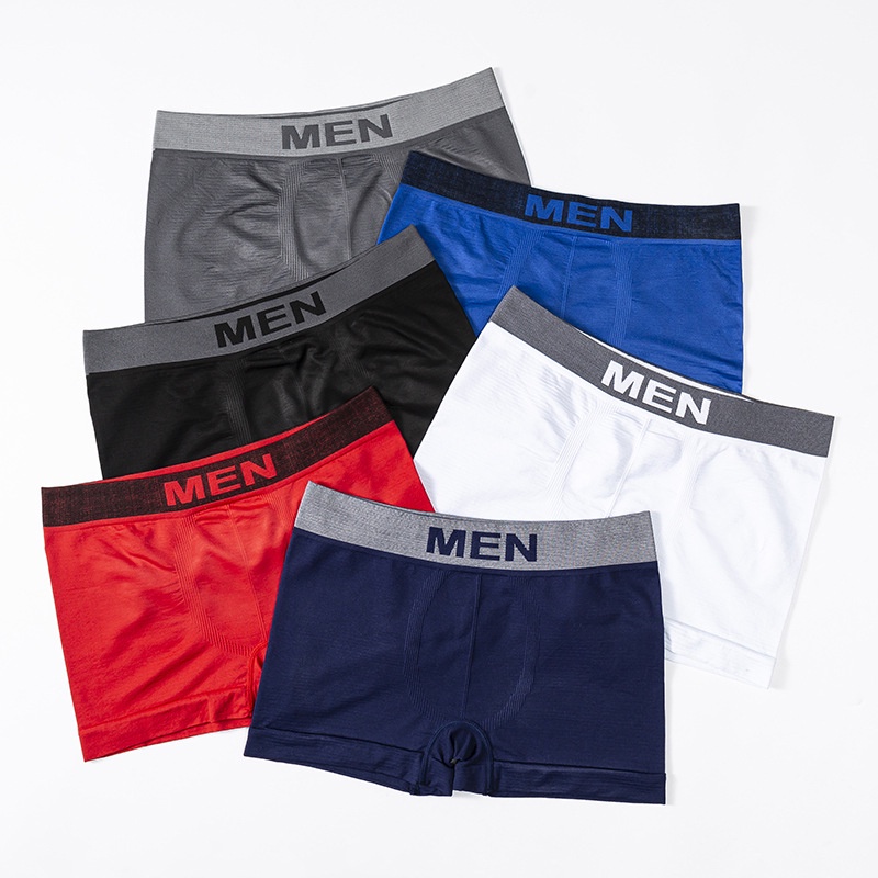 Kit Cuecas Boxer Box Masculinas Lisas Microfibra Sem Costura Men ...