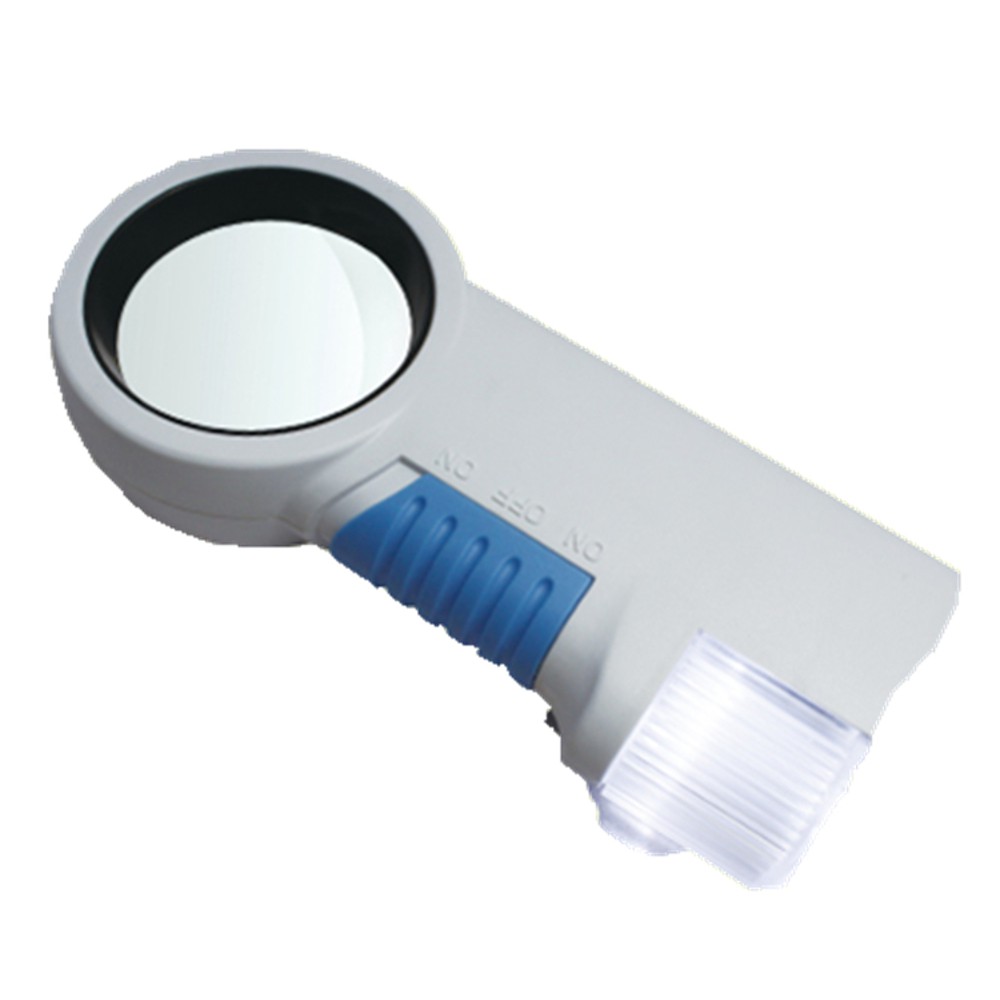 Lupa de Mão Aumento 12X Portátil com Luz LED e Lanterna TH-7011 ...