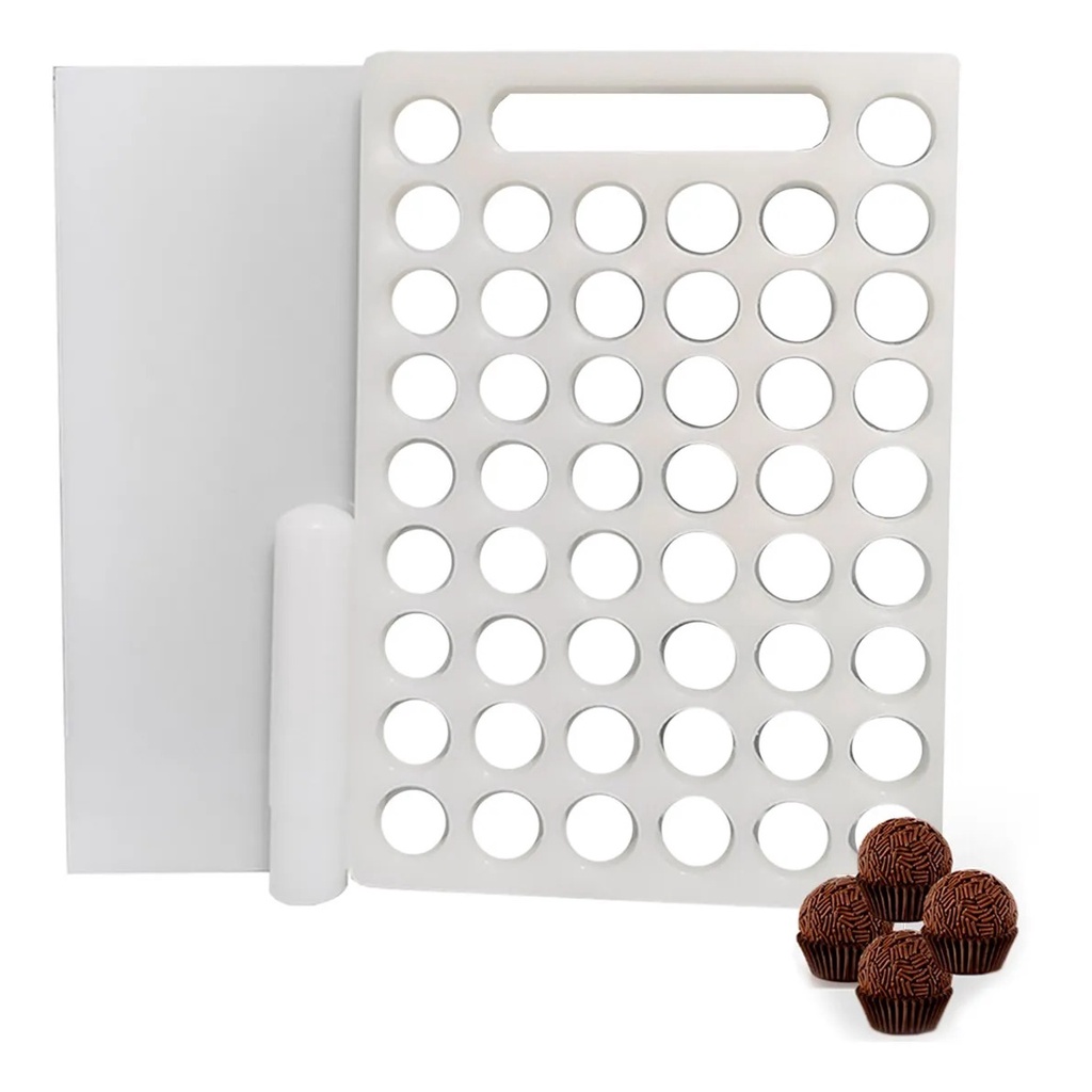 Placa Porcionadora De Doces Brigadeiro Beijinho 15g com 50 Furos Solrac | Shopee Brasil