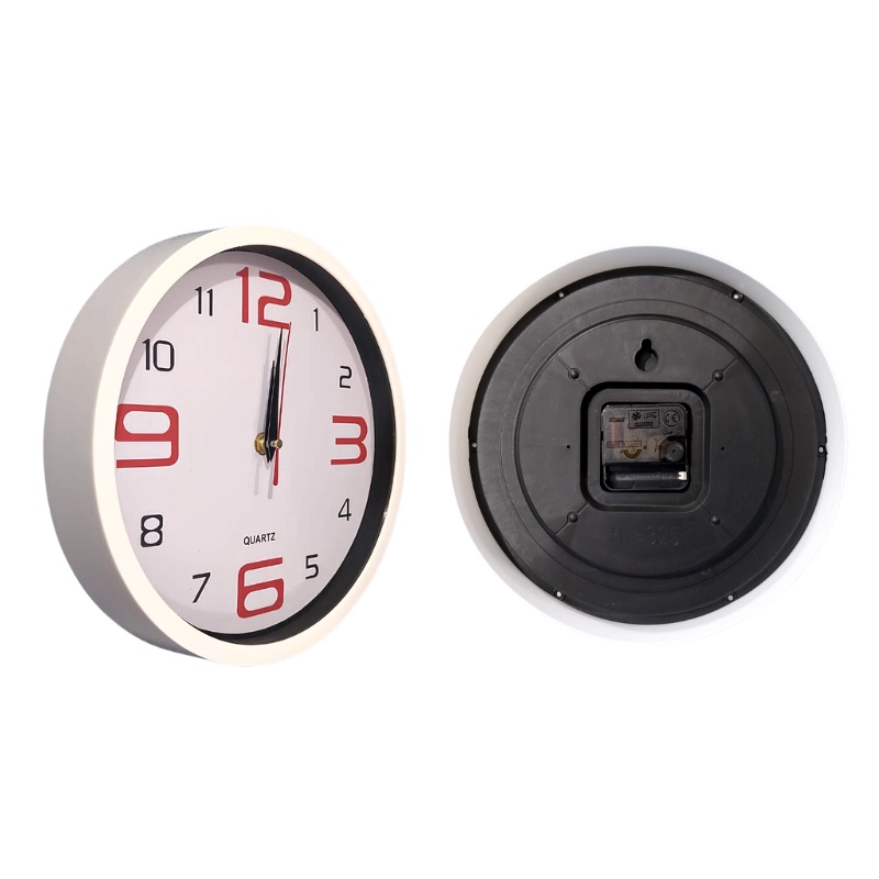 Relógio Ponteiro De Parede Tradicional Fundo Branco 25cm | Shopee Brasil