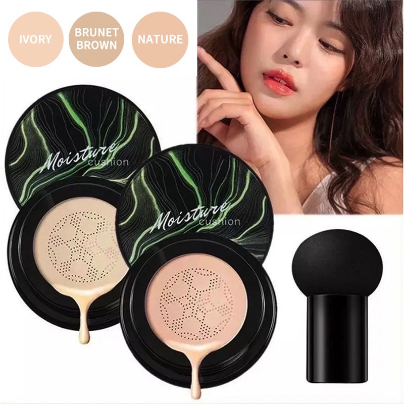 BB Cream/Base/Corretivo Com Cogumelo Esponja Forma 3 Cores | Shopee Brasil