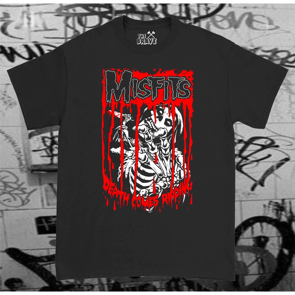 CAMISETA MISFITS DEATH COMES RIPPING | Shopee Brasil