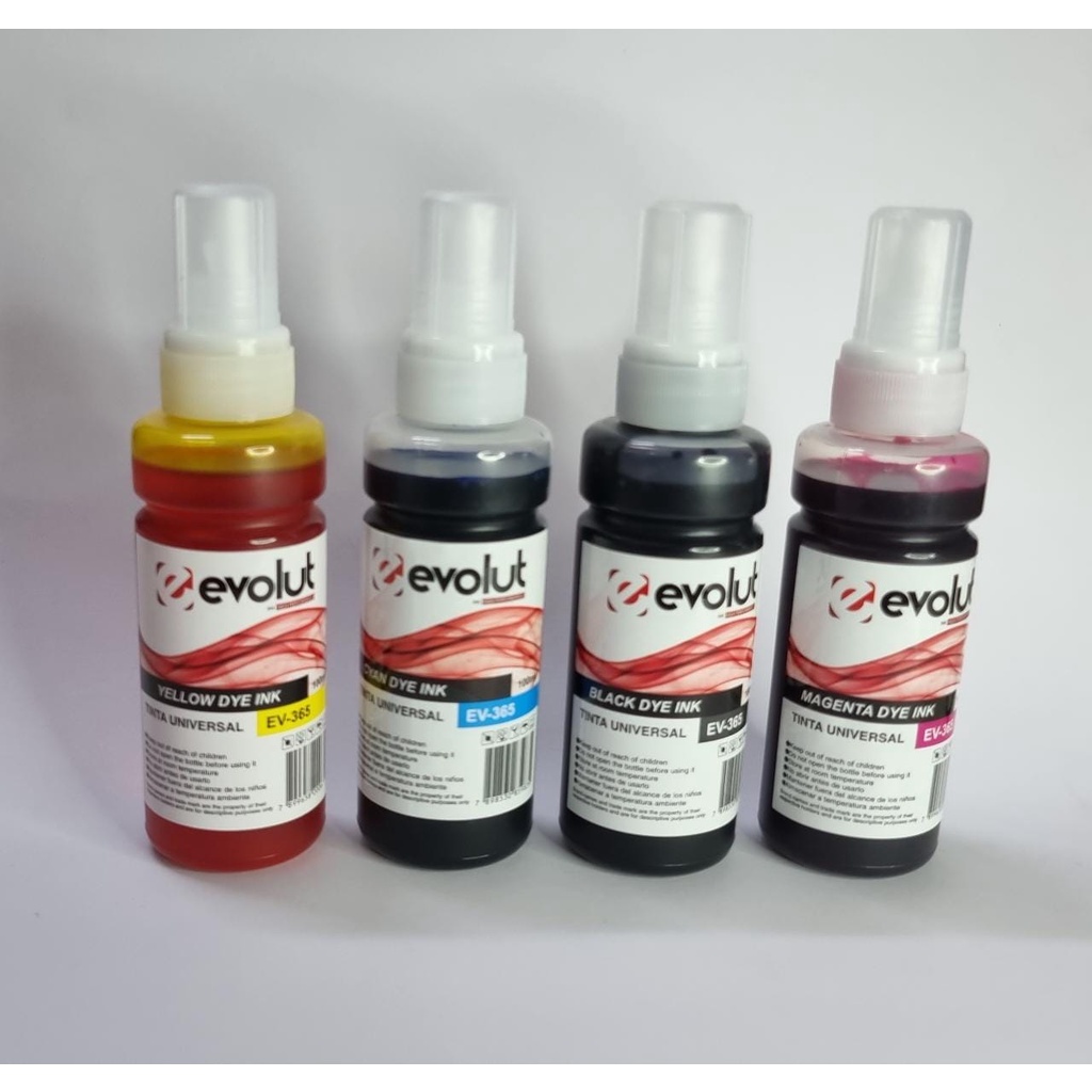 Refil Tinta EPSON, HP E CANON universal para Ecotank Evolut 100ml ...