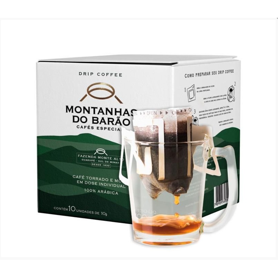 Drip Coffee Montanhas do Barão Café Especial caixa com 100 unidades ...