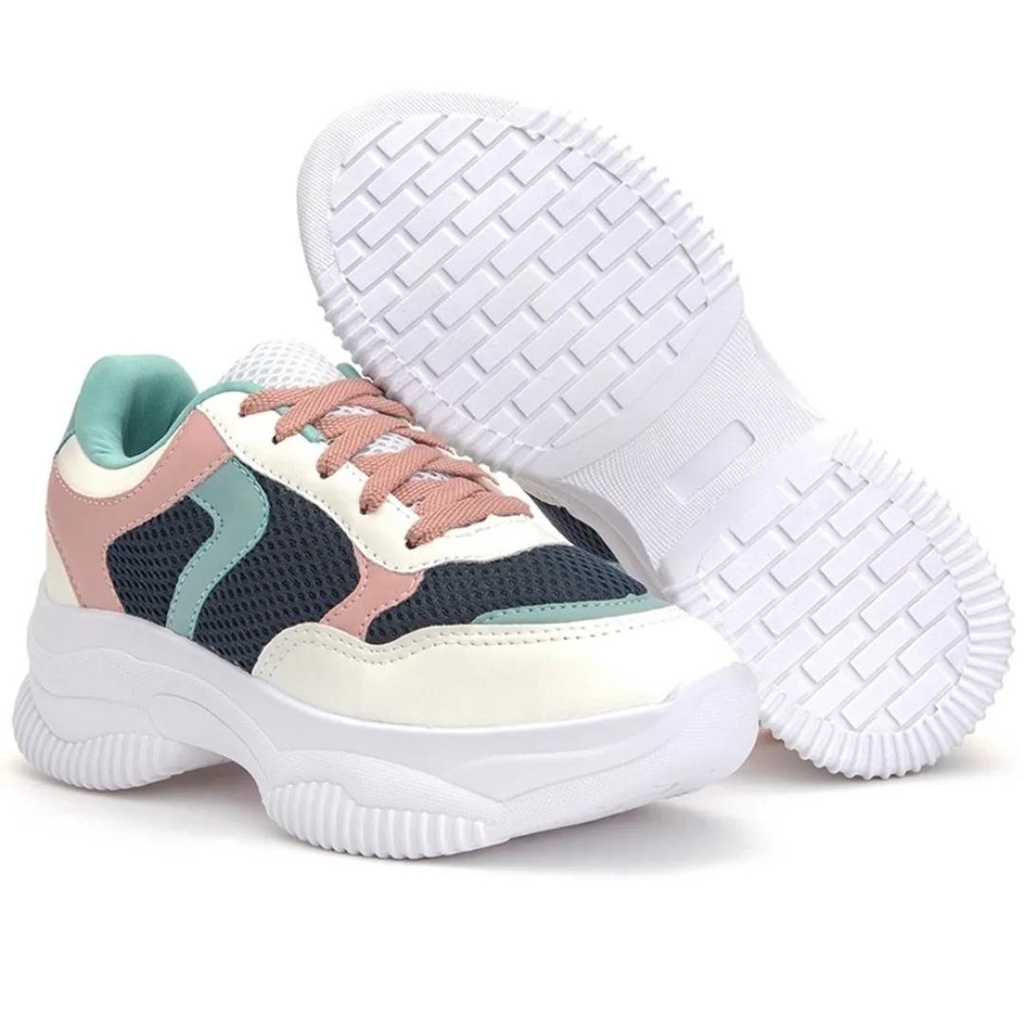 Tênis Feminino Colorido Academia Corrida Fitness | Shopee Brasil