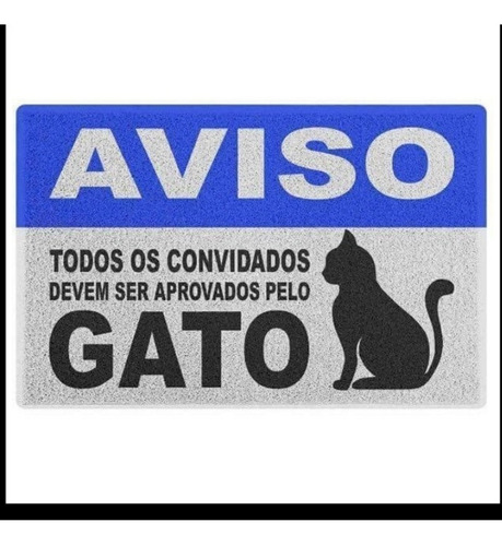 Capacho Personalizado Aviso Gato 60x40 Cm | Shopee Brasil