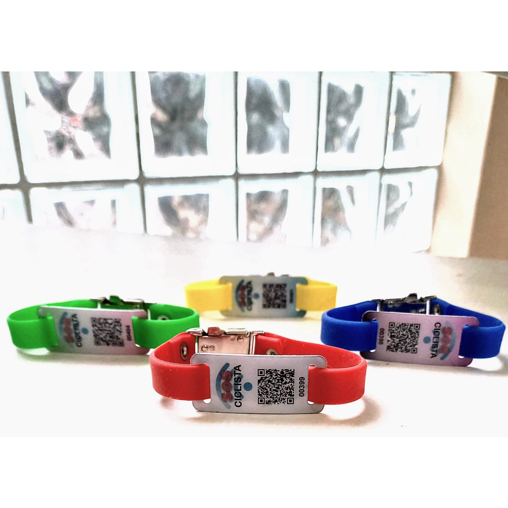 Pulseira Id Sos Ciclista Mod Slim Silicone- Nfc - Qr Code | Shopee Brasil