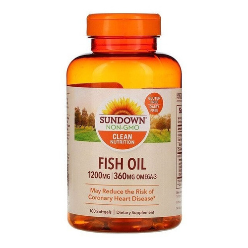 Fish Oil Sundown - Ômega 3 1200mg 100 Cápsulas Óleo De Peixe | Shopee ...