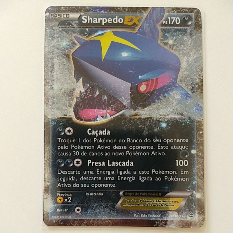 Carta Pokemon Sharpedo Ex 91/160 Conflito Primitivo | Shopee Brasil