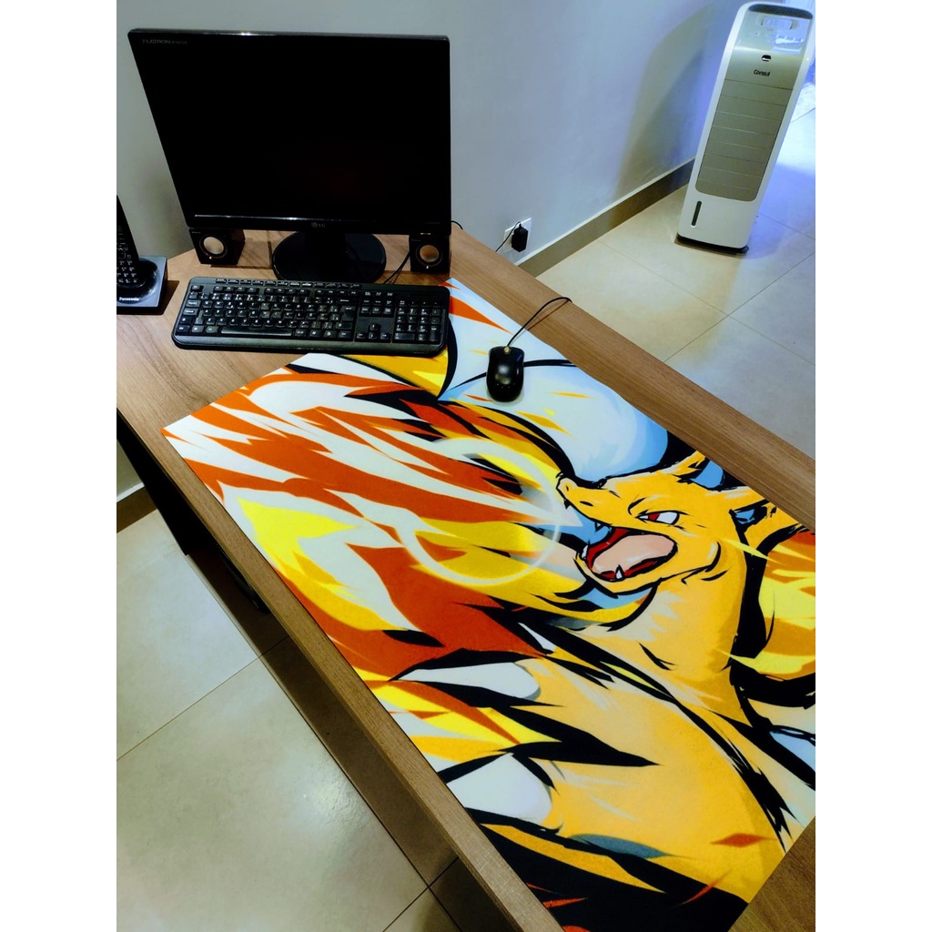 Mousepad Gamer 70x35 - Tema CHARIZARD | Shopee Brasil