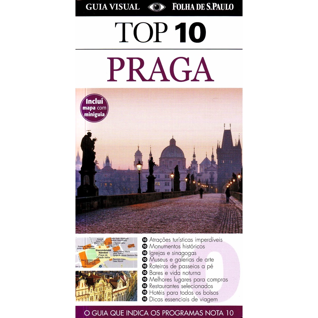 Guia Visual - Praga - Top 10 Inclui Mapa Com Miniguia | Shopee Brasil