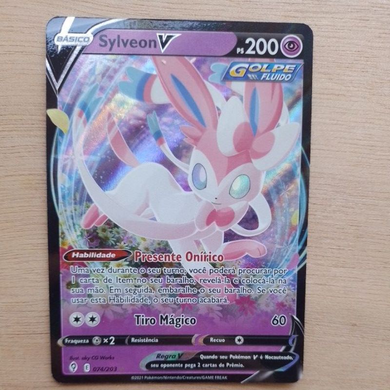 Sylveon V (carta ultrara brilhante FOIL Eevolution Eevee) - Pokémon TCG ...