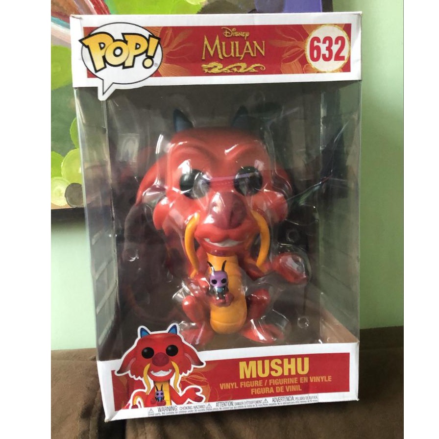 Funko Pop Mushu 632 10 Super Sized 26 Cm Mulan Mushi Disney Original ...