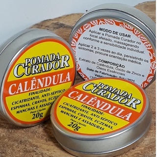 Pomada Calêndula 20g (curador) - Auxilio em picadas de insetos e ...