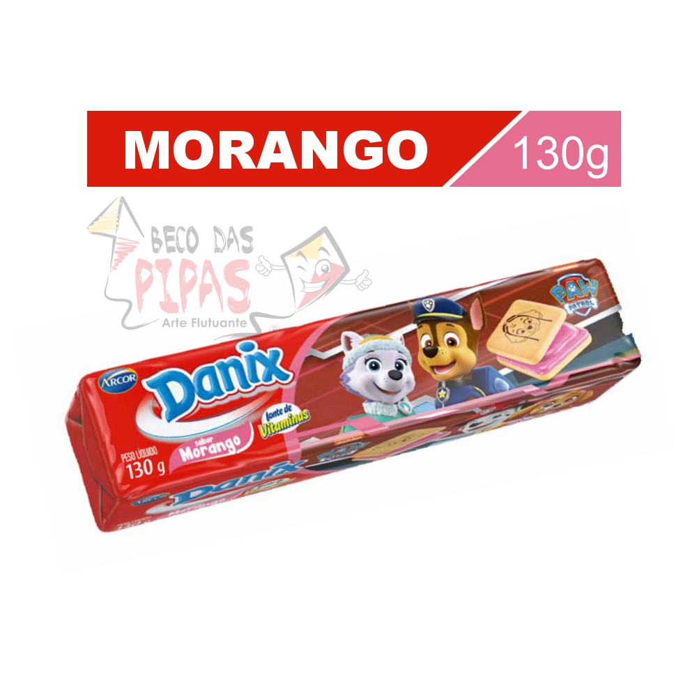 Biscoito Recheado Danix 130g Morango Arcor | Shopee Brasil