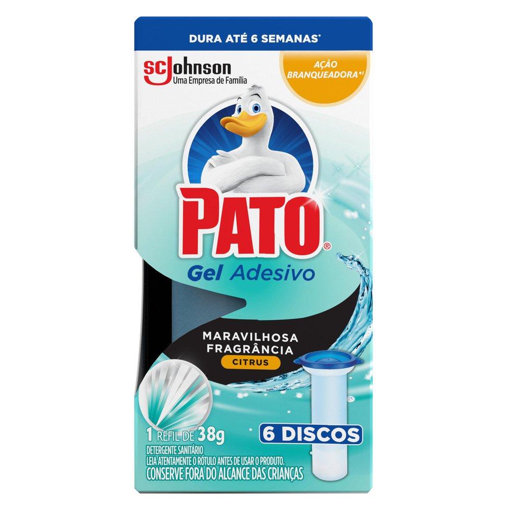Detergente Sanitário Pato Gel Adesivo Ação Branqueadora Citrus 38g ...
