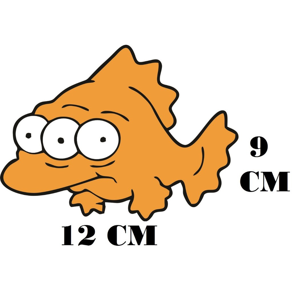 Adesivo Peixe Mutante Fish 02 The Simpsons Com ótima qualidade | Shopee ...