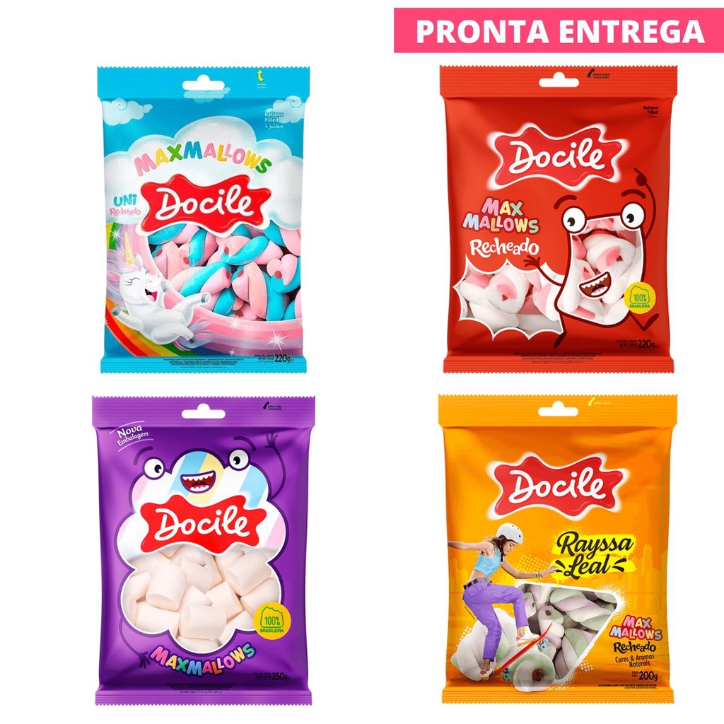 Marshmallow Recheado Docile (Sabores Diversos) | Shopee Brasil
