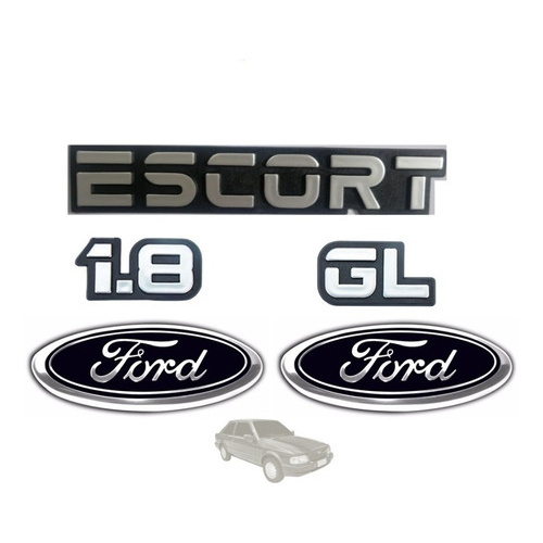 Emblema Escort Gl 1.8 Mala E Grade azul 1992/1994 - Escorrega o Preço