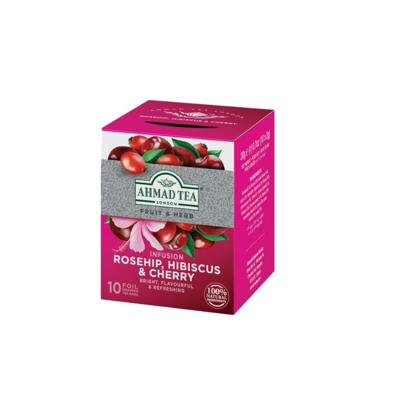 Cha Importado Rosehip , Hibiscus & Cherry Ahmad 20Gr | Shopee Brasil