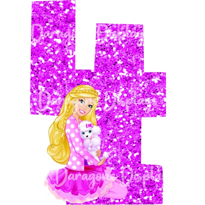 Display Número 4 Barbie 60cm | Shopee Brasil