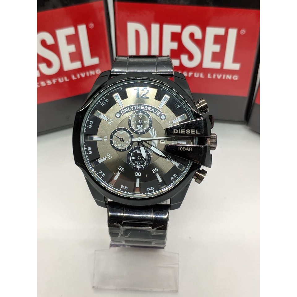Relógio Diesel 10Bar Preto 100% Funcional Resistente a agua | Shopee Brasil