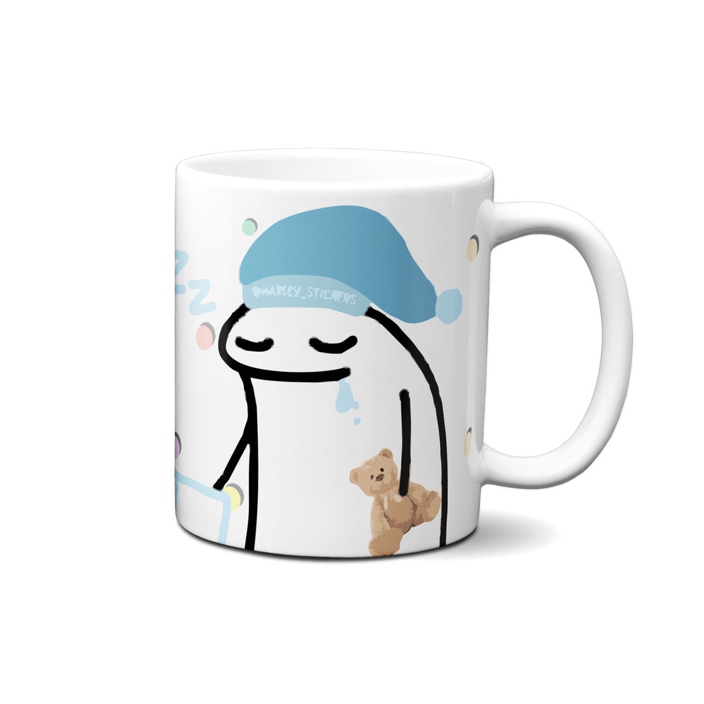 Caneca Meme Flork - Calma, Ainda Não Acordei | Shopee Brasil