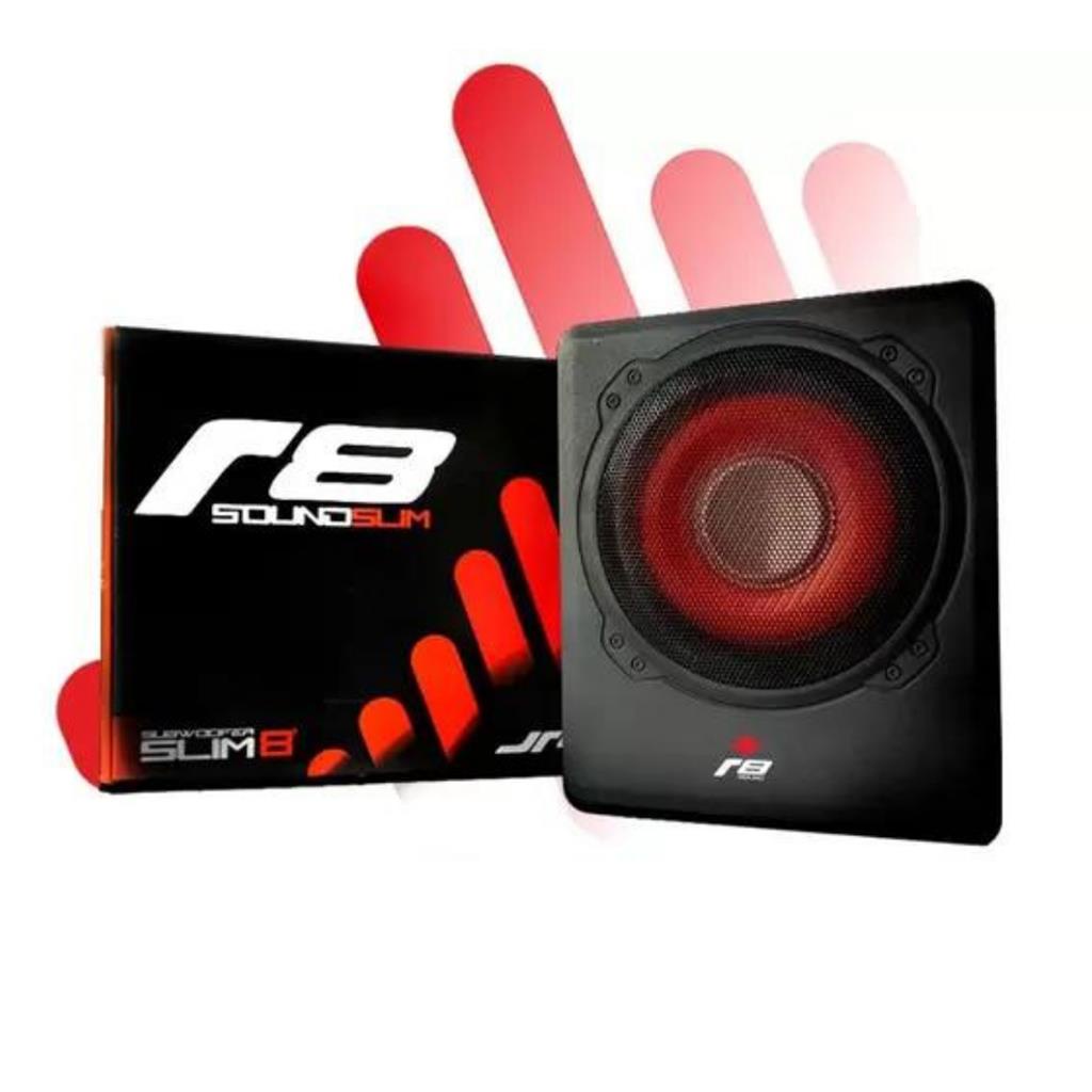 Caixa Slim Amplificada Jr8 Sound Subwoofer 8 Polegadas 300W | Shopee Brasil