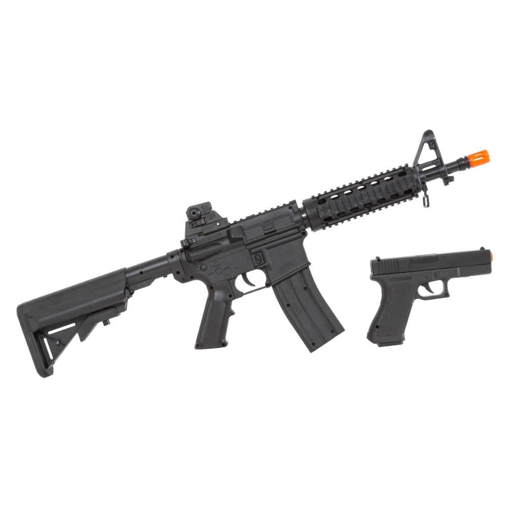 Combo Rifle de Airsoft Spring M4A1 + Pistola Spring V307 6mm Vigor ...