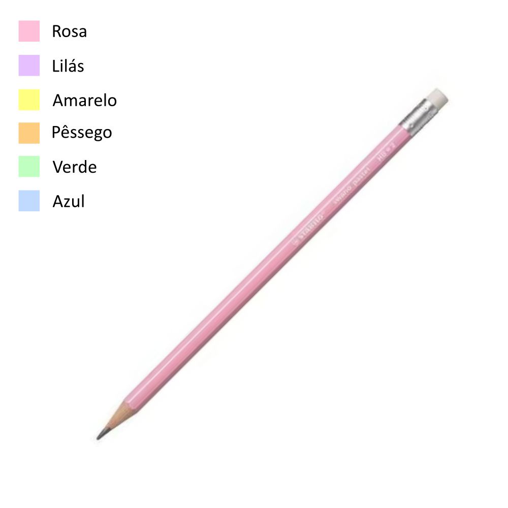 Lápis Swano STABILO Pastel HB = Nº 2 | Shopee Brasil