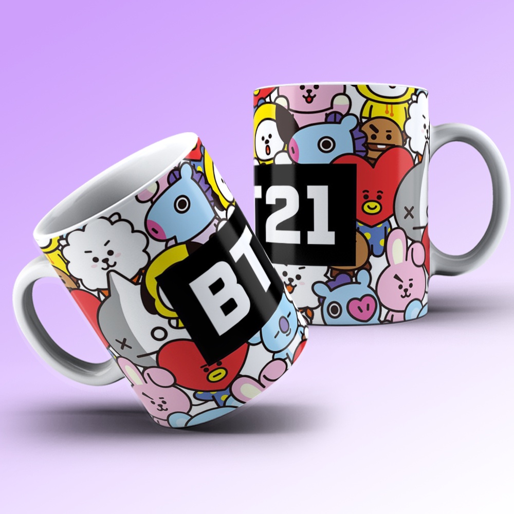 Caneca Kpop BT21 - Colors - BTS - cultura coreana | Shopee Brasil