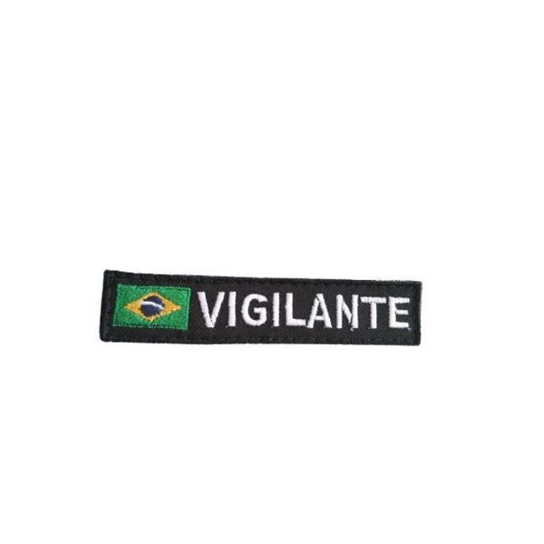 Patch Vigilante com a Bandeira do Brasil no mesmo sutache | Shopee Brasil