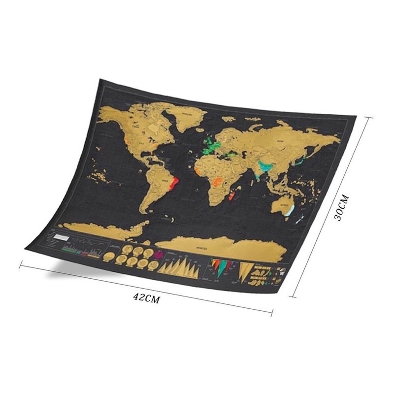 Mapa Do Mundo Mundi Raspadinha Mapa De Raspar | Shopee Brasil