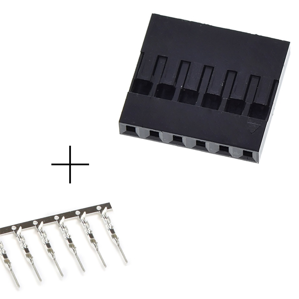 Kit 5 Conectores Dupont De 6 Vias Macho Com Terminal | Shopee Brasil