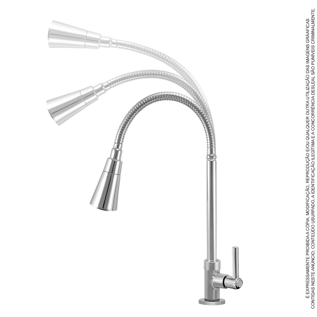 TORNEIRA GOURMET DE MESA TUBO CONICO CROMADO | Shopee Brasil