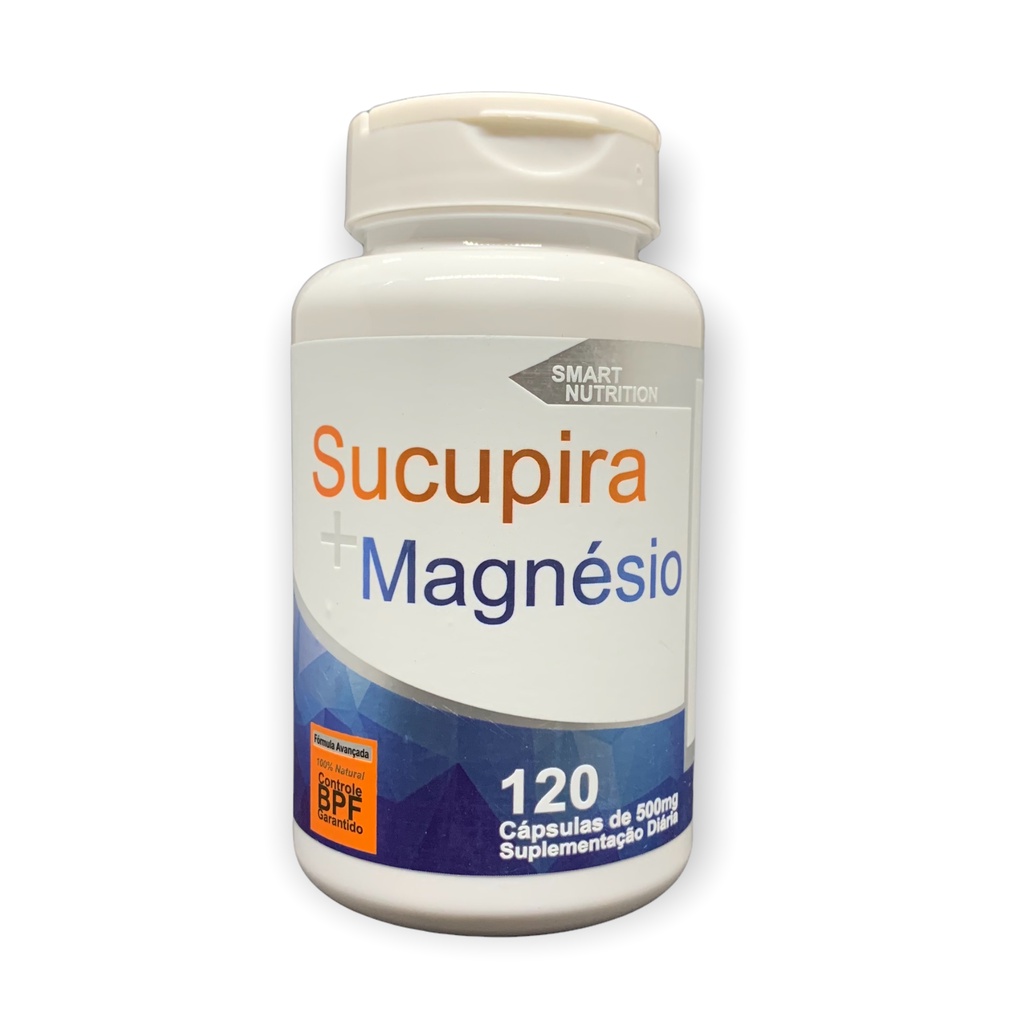 Cloreto de Magnésio P.A + Sucupira 500mg 120caps 4 Elementos Cloreto com Sucupira puro para ...