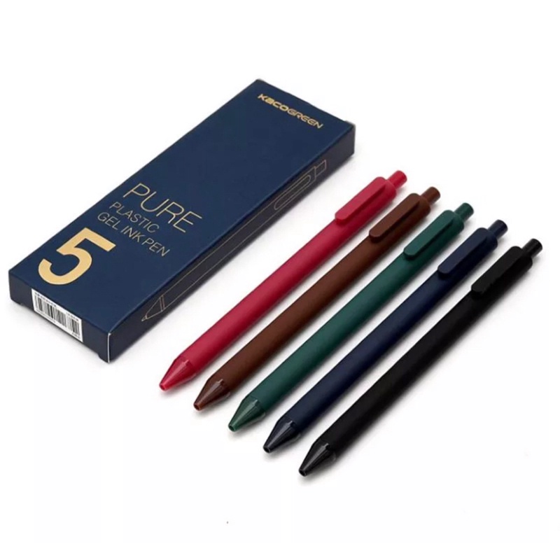 Caneta Kaco 0.5 Gel Coloridas Caixa Azul Kit com 5 | Shopee Brasil