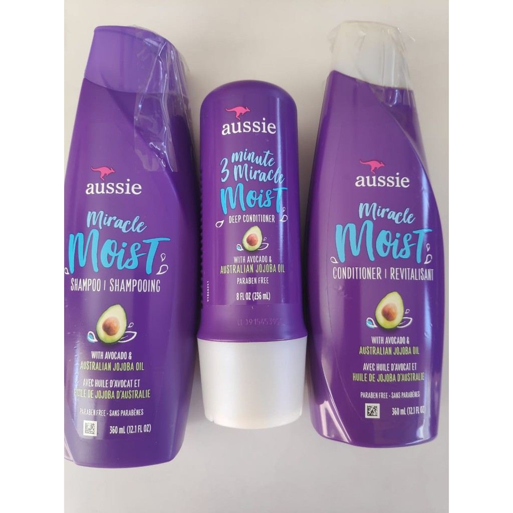 Kit Aussie 3 itens (Shampoo 360ml + condicionador 360ml e Mascara 236ml ...