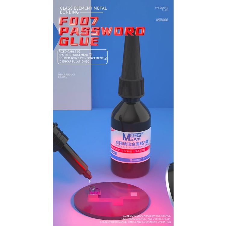 Cola de colagem de vidro de matriz de pontos de metal MaAnt F007 ...