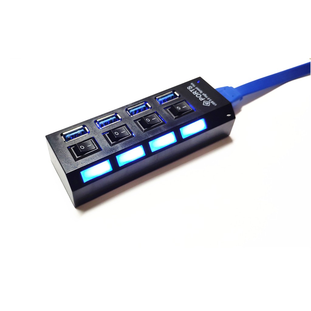 Hub Usb 3.0 Com 4 Portas Led interruptor Suporta 1 Tb alta velocidade ...